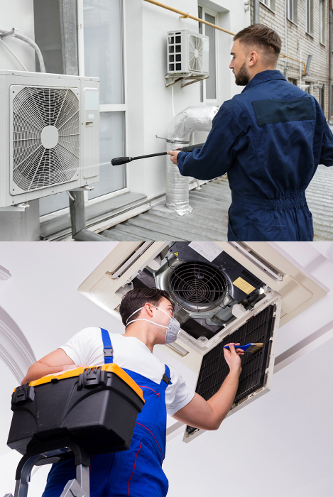 Основно почистване на климатична инсталация Фантастик Сървисес